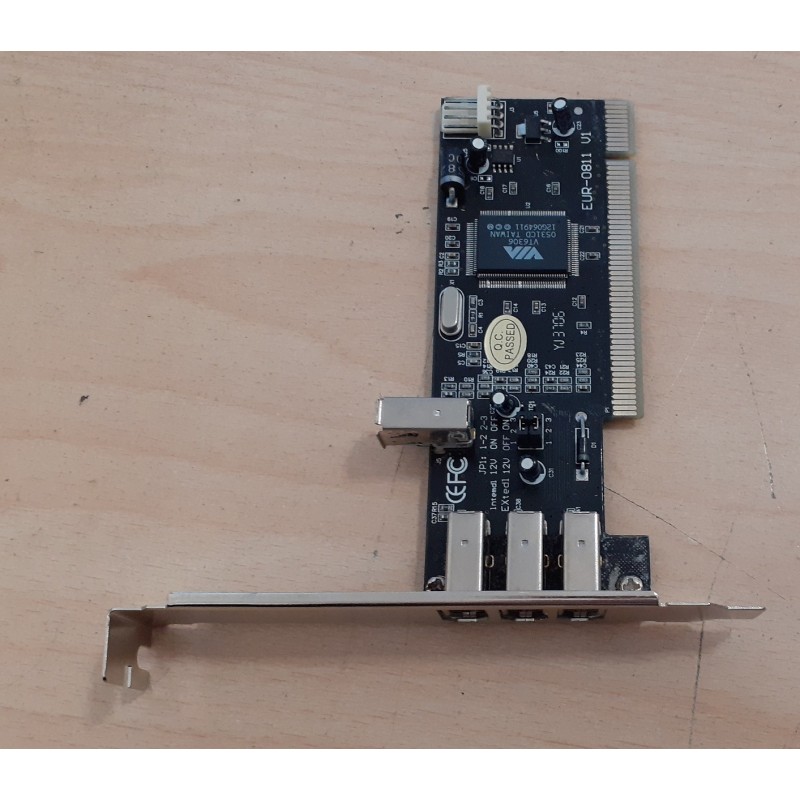 Scheda PCI FIREWIRE 3+1 (4-Port) PCI controller Fire Wire 1394 CHIPSET ...