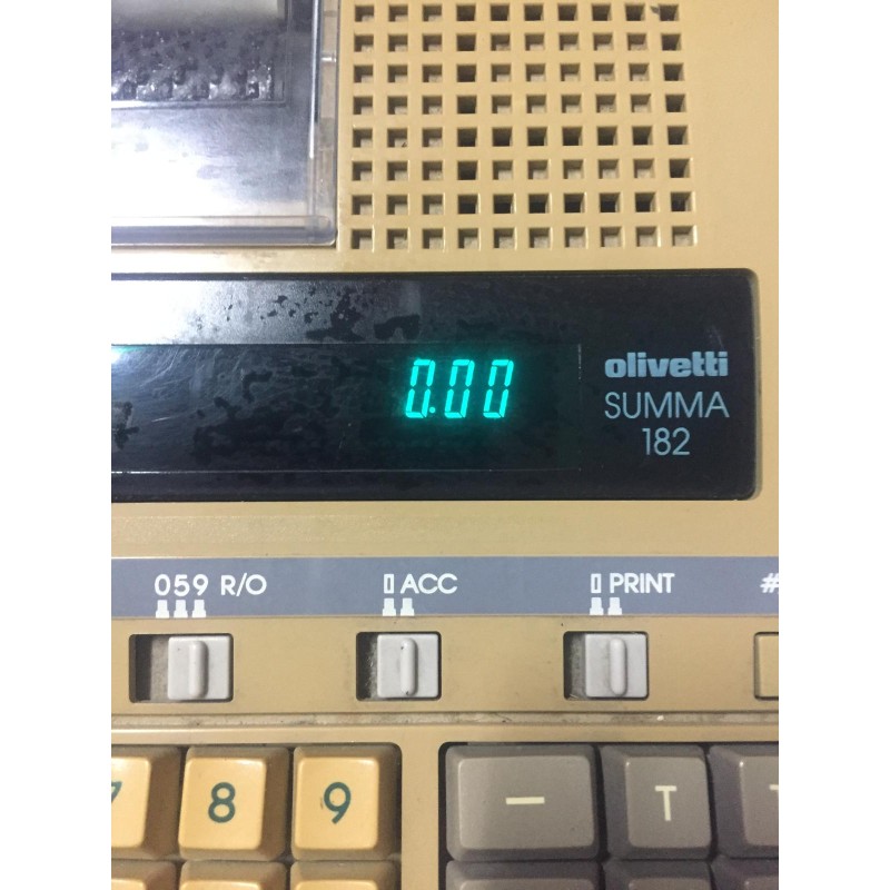 CALCOLATRICE OLIVETTI VINTAGE ELETTRICA SUMMA 182 USATO